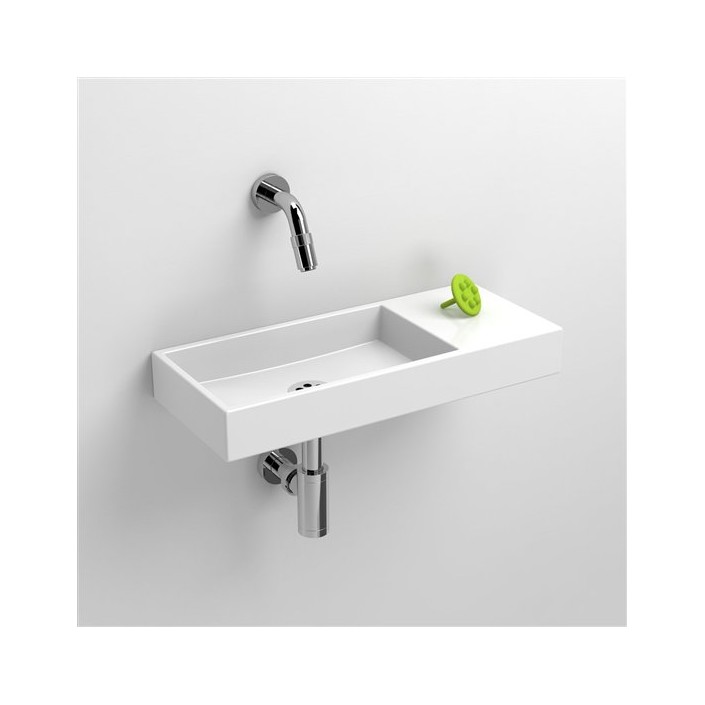 Lave mains 45 cm sans percement Mini Wash Me avec tablette à droite - Clou